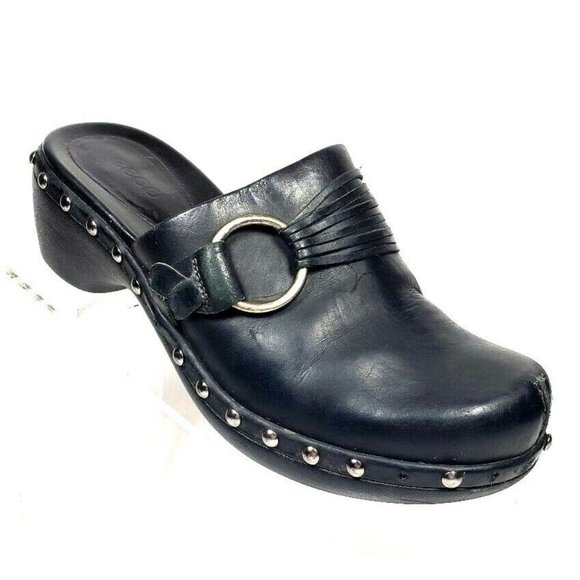 Ecco | Shoes | Ecco Womens Clogs Mules Slip On Casual Shoes Black ...